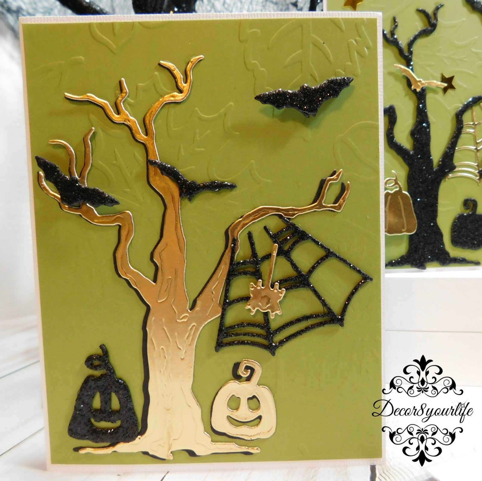Halloween Card Tutorials | Decor8yourlife.com Halloween Craft Ideas ...