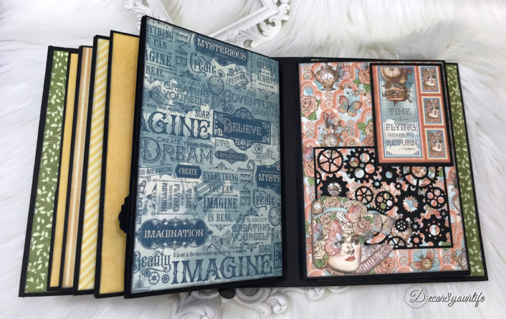 Graphic 45 Imagine Mini Album Decor8yourlife Scrapbooking Ideas