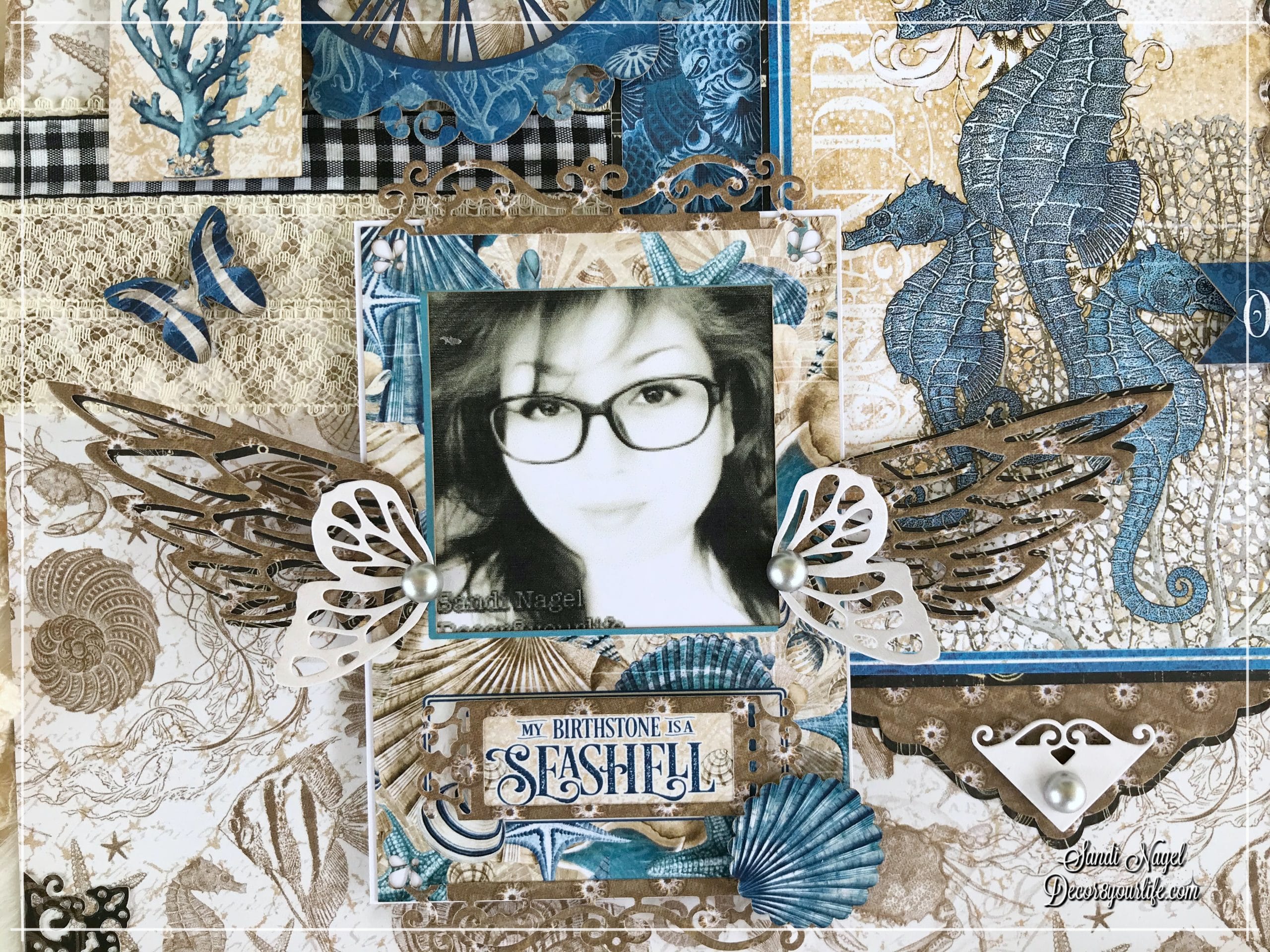 Graphic 45 Ocean Blue Scrapbook Layout | Scrapbooking Tutorial