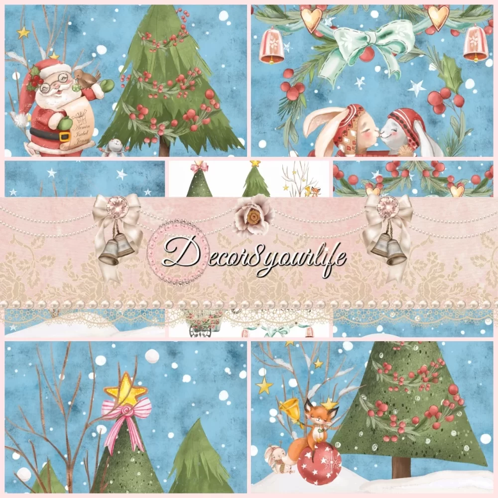 7x10 Paper Pack Christmas Paper Collection | Scrapbook Papers