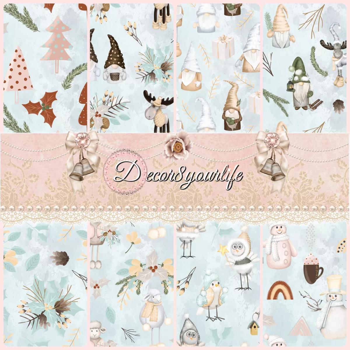 Scrapbook Paper Collection Winter Friends | Cute