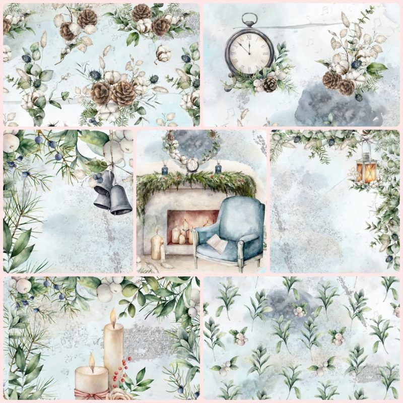 Digital Scrapbook Paper - Ice Blue Winter | Digital Paper | Card Making ...