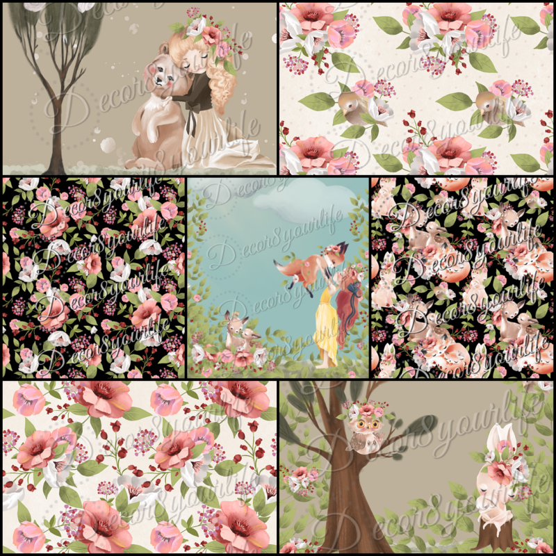 Scrapbook Paper Pack Cute Critters in the Forest | Card Stock