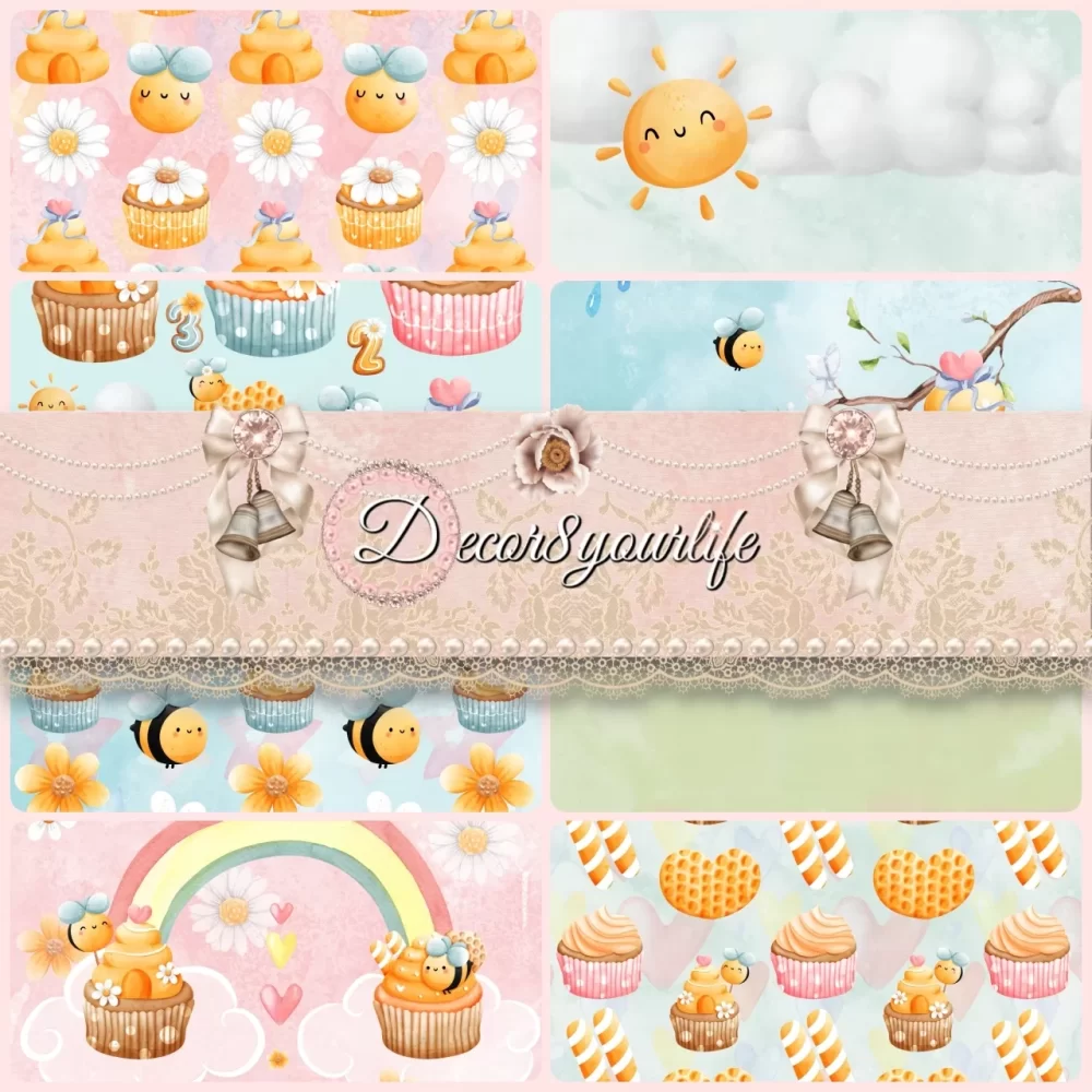 Digital Scrapbook Paper - Hunny Bee