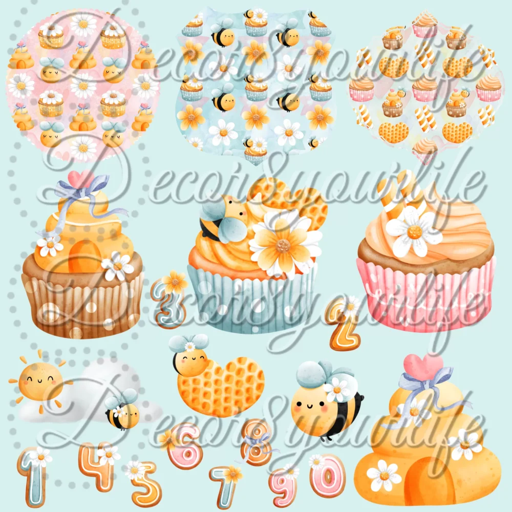 Digital Scrapbook Paper - Hunny Bee