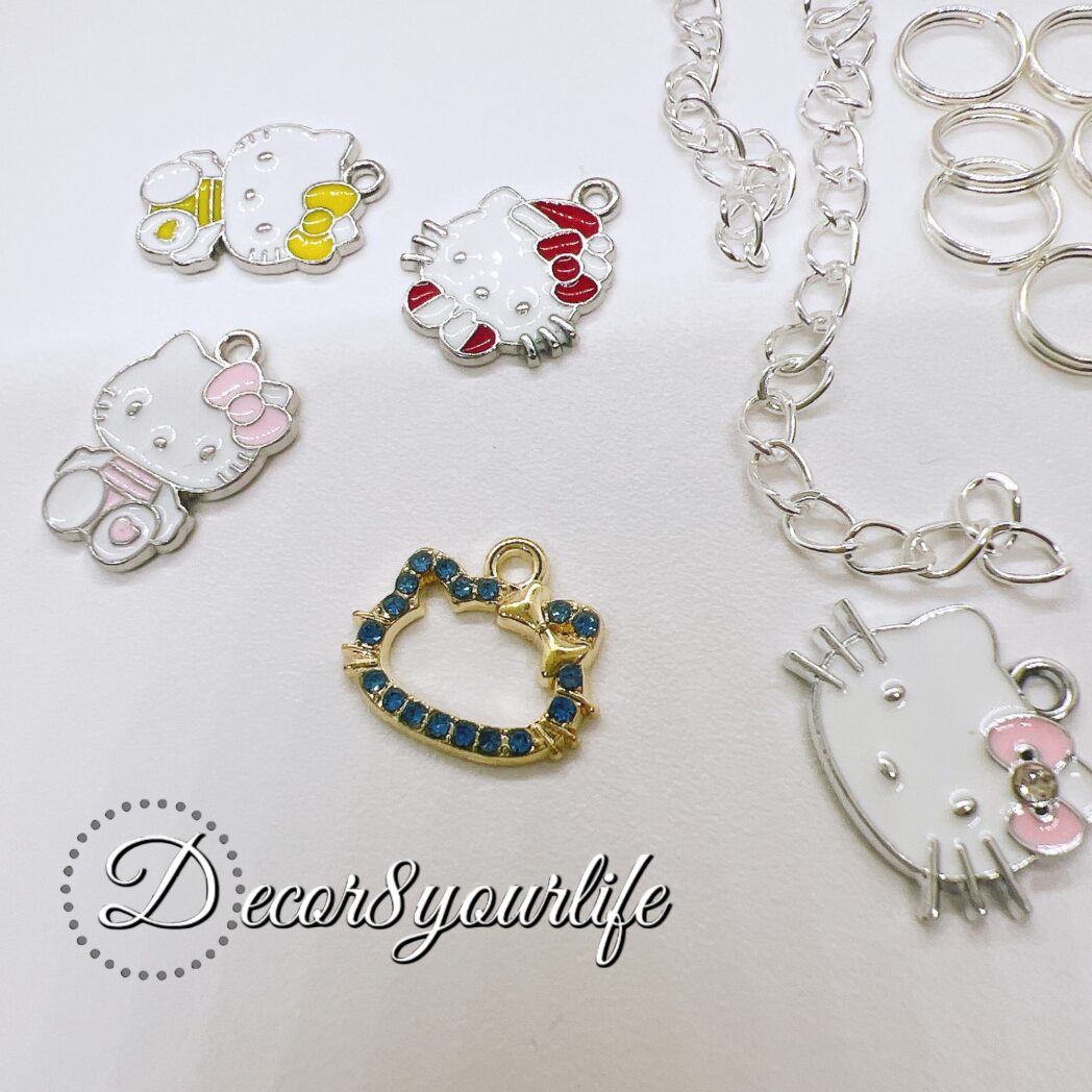 Hello Kitty Charm Kit | Licensed Hello Kitty Charms | Craft Supplies