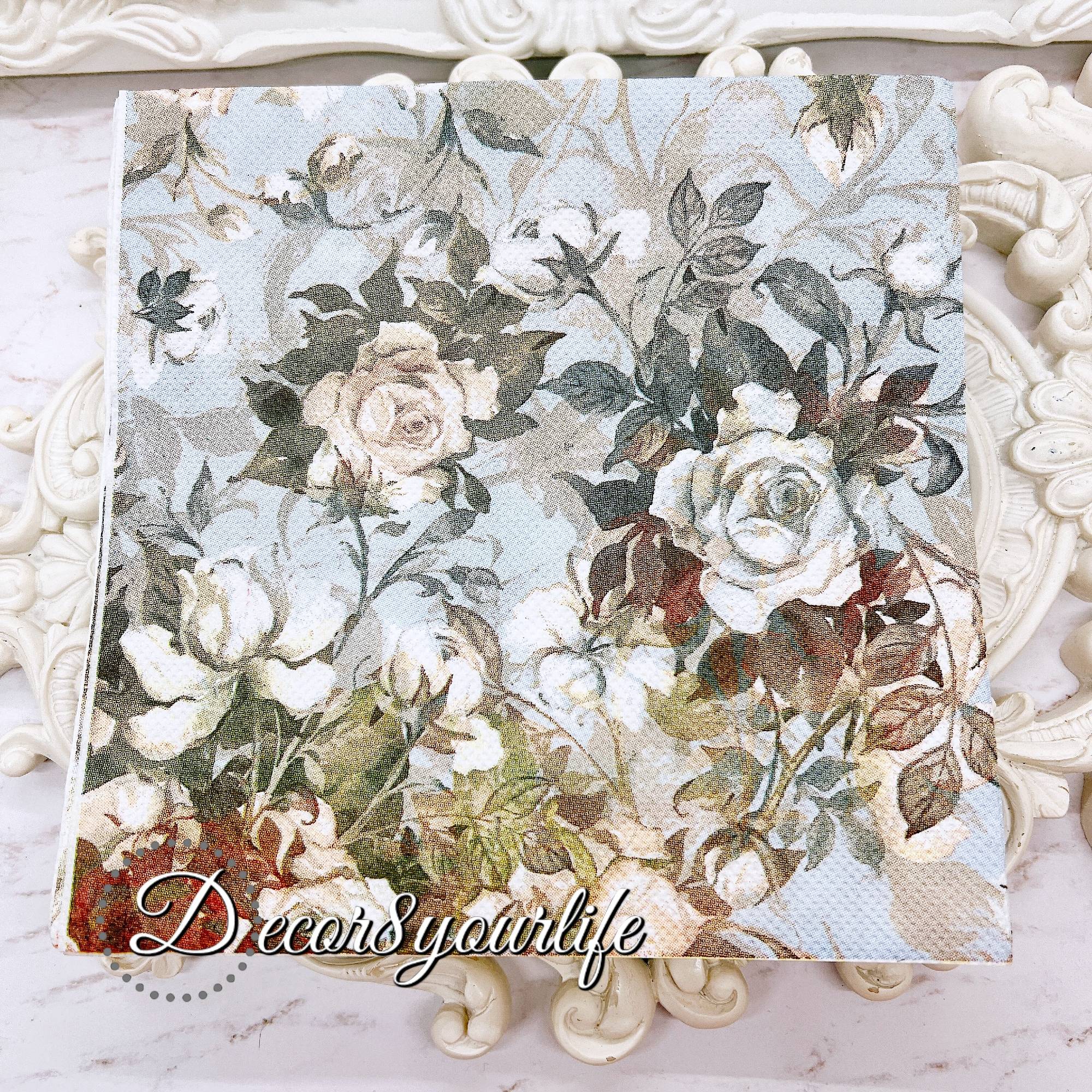 Vintage Decoupage Paper Napkins 30 Sheets Assorted Paper Napkins For